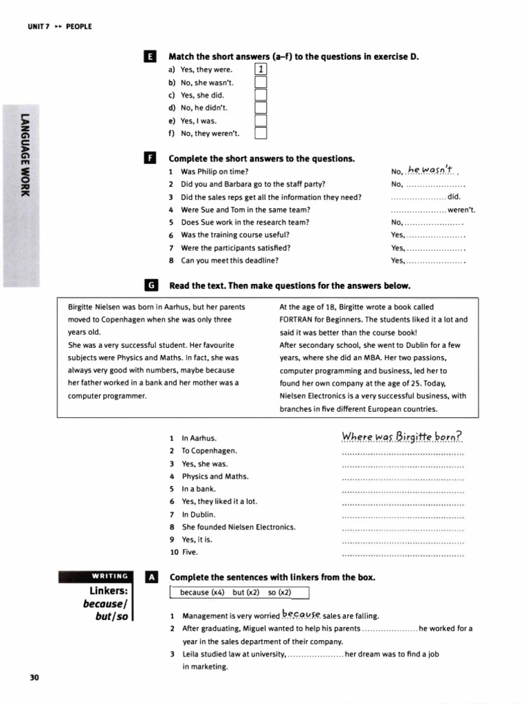 1 Market Leader Elementary WB | PDF