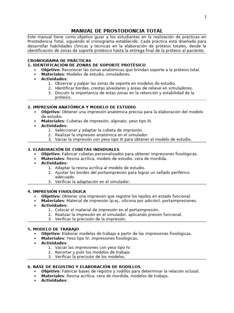 Prostodoncia Total: Guía Práctica | PDF