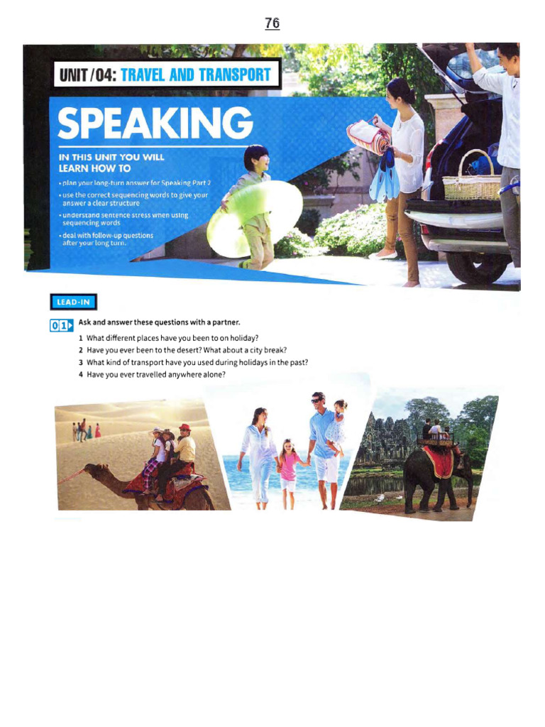 Speaking - Unit 4 Instruction | PDF