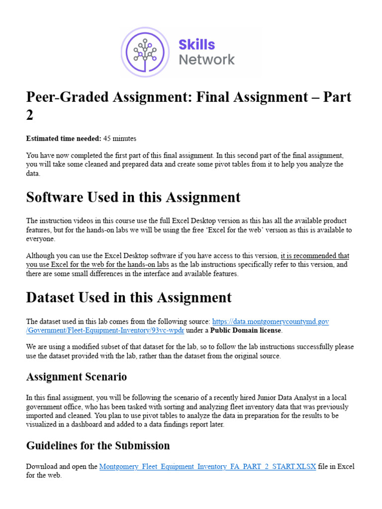W5a. Peer-Graded Final Assignement - Analyze The Data | PDF | Data | Software