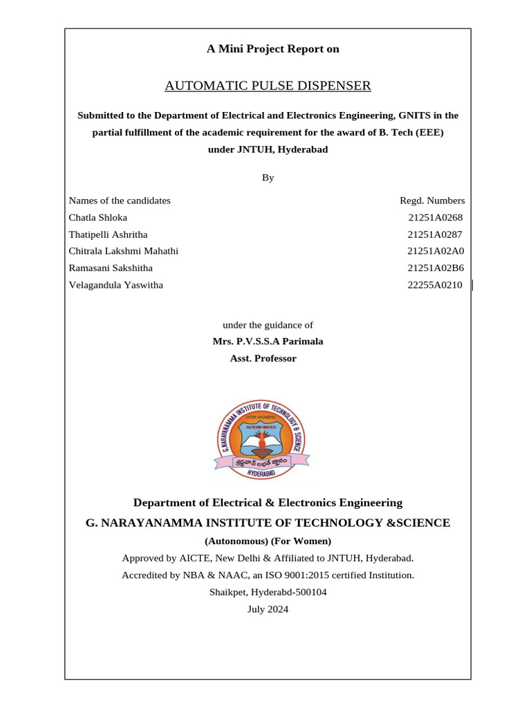 Automatic Pulse Dispenser | PDF | Rectifier | Relay