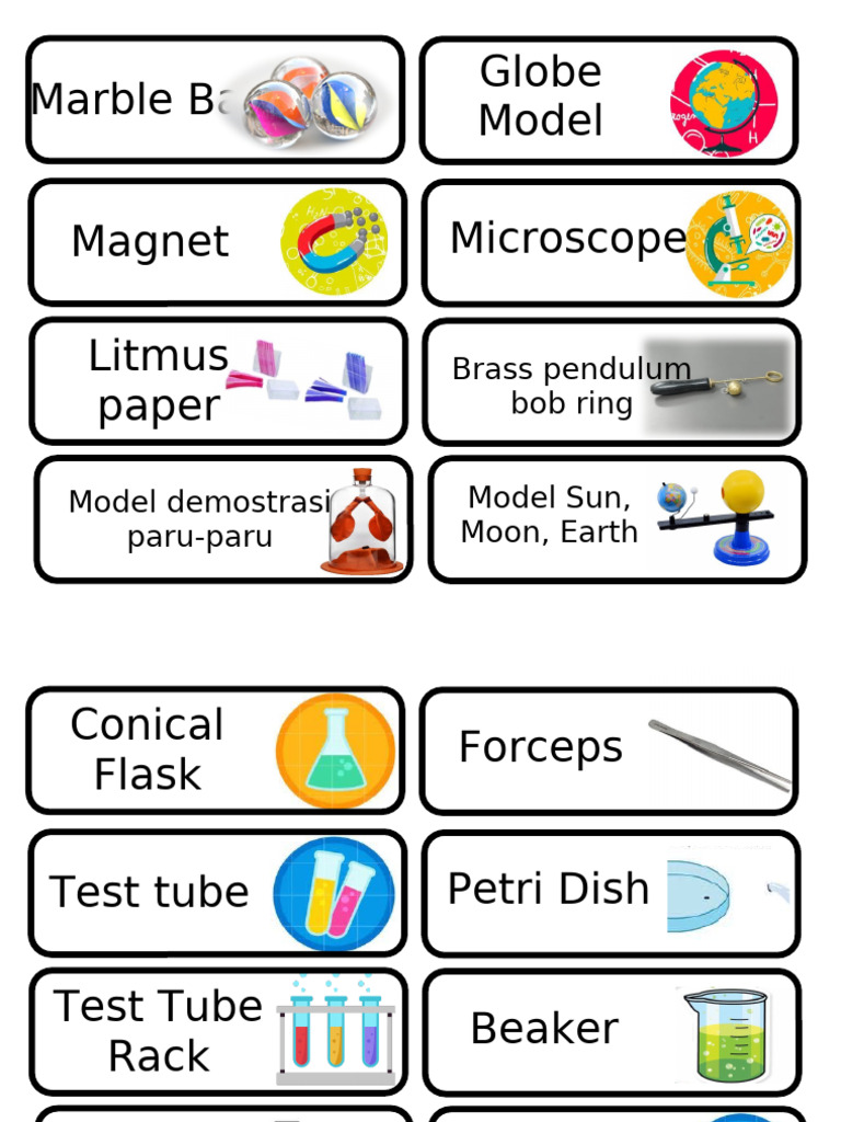 Science Lab Equipment and Models List | PDF