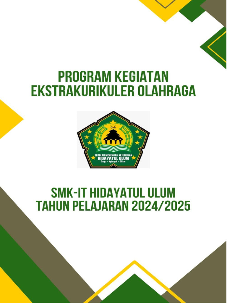 Program Kegiatan Ekstrakurikuler Olahraga | PDF
