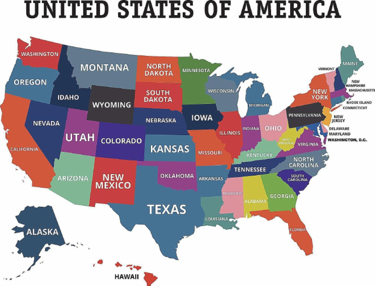 Us State Map | PDF