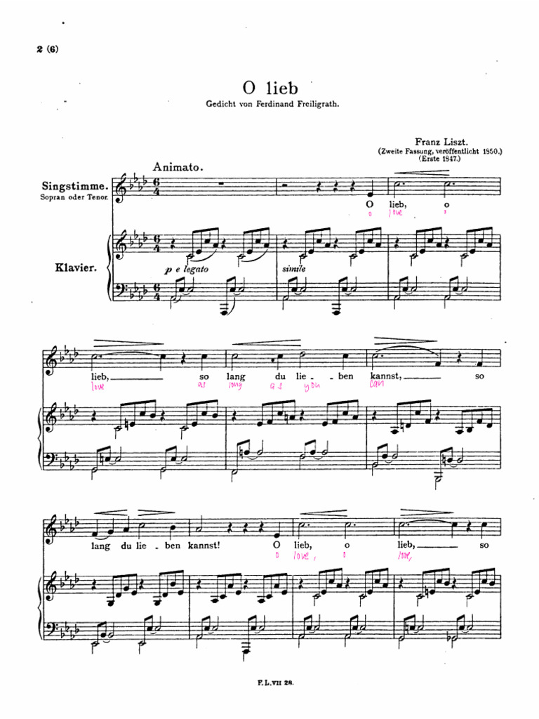 O Lieb: A Love Poem Analysis | PDF