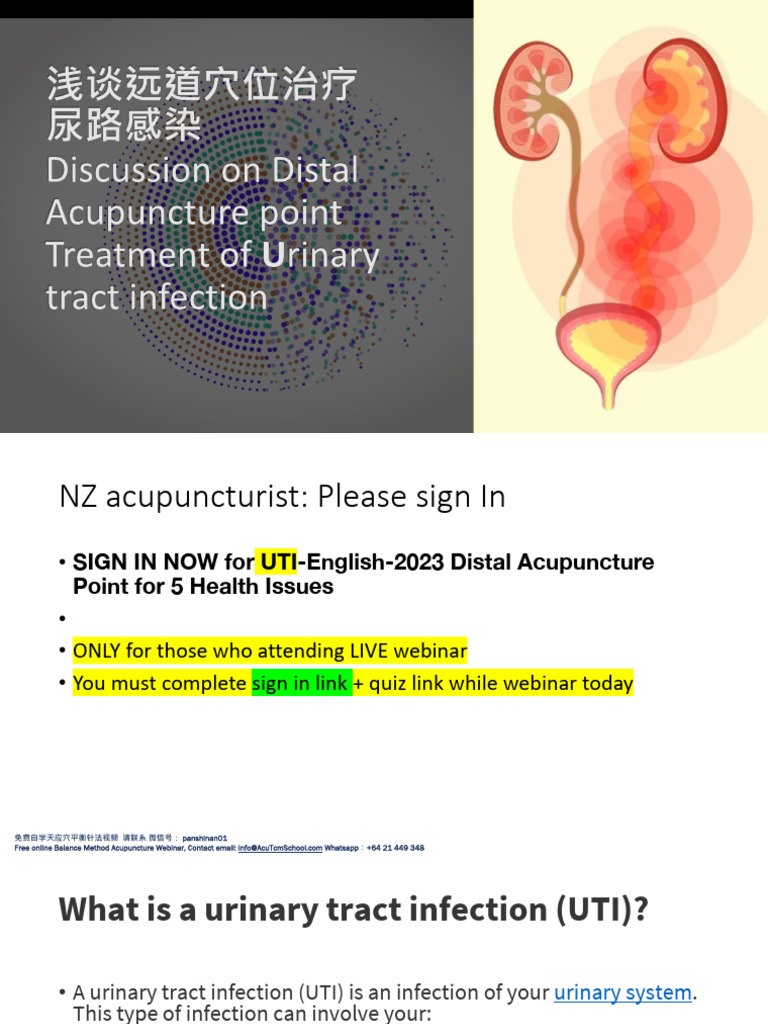 Discussion On Distal Acupuncture Point Treatment of Urinary Tract Infection | PDF | Urinary ...