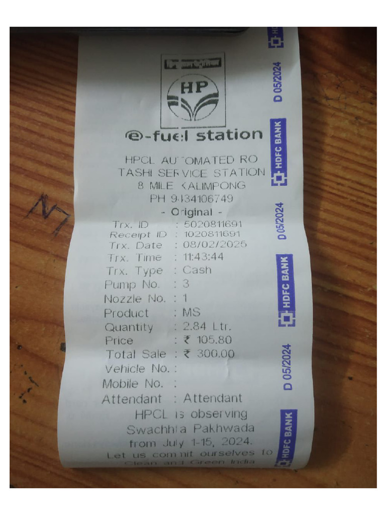 02-08-2025 Tashi Service Station | PDF