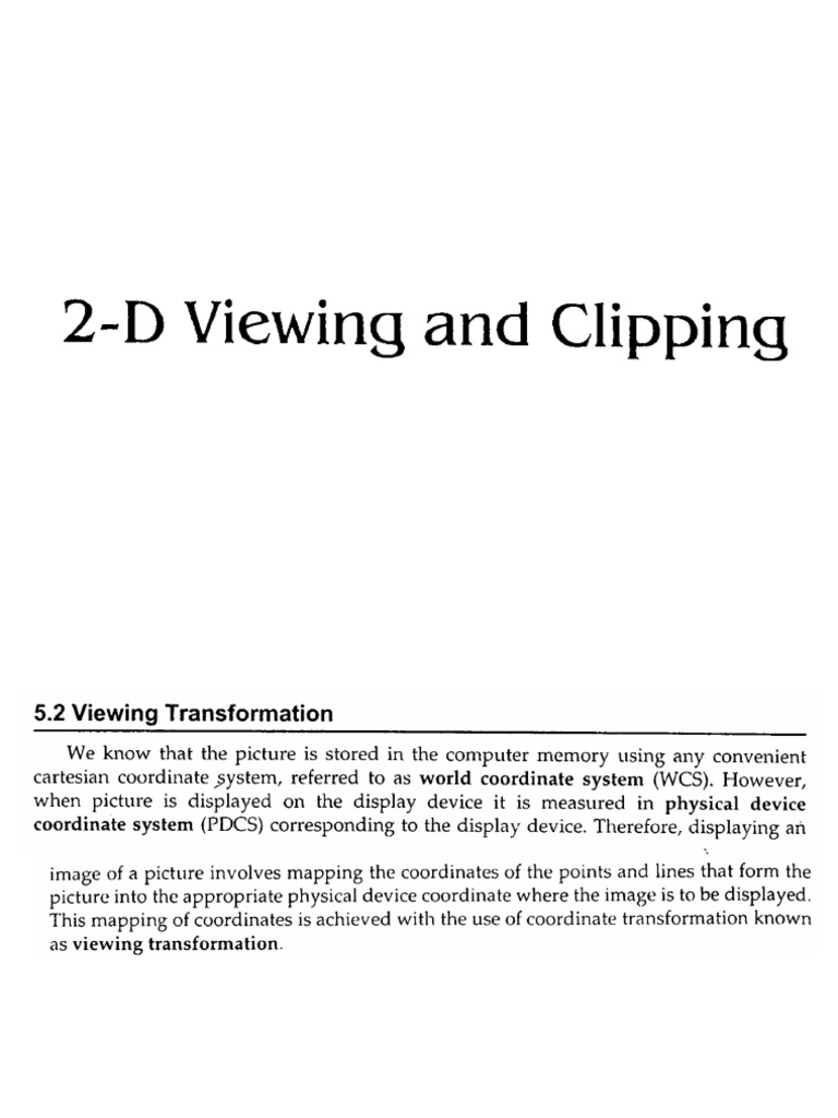 2D viewing and Clipping | PDF