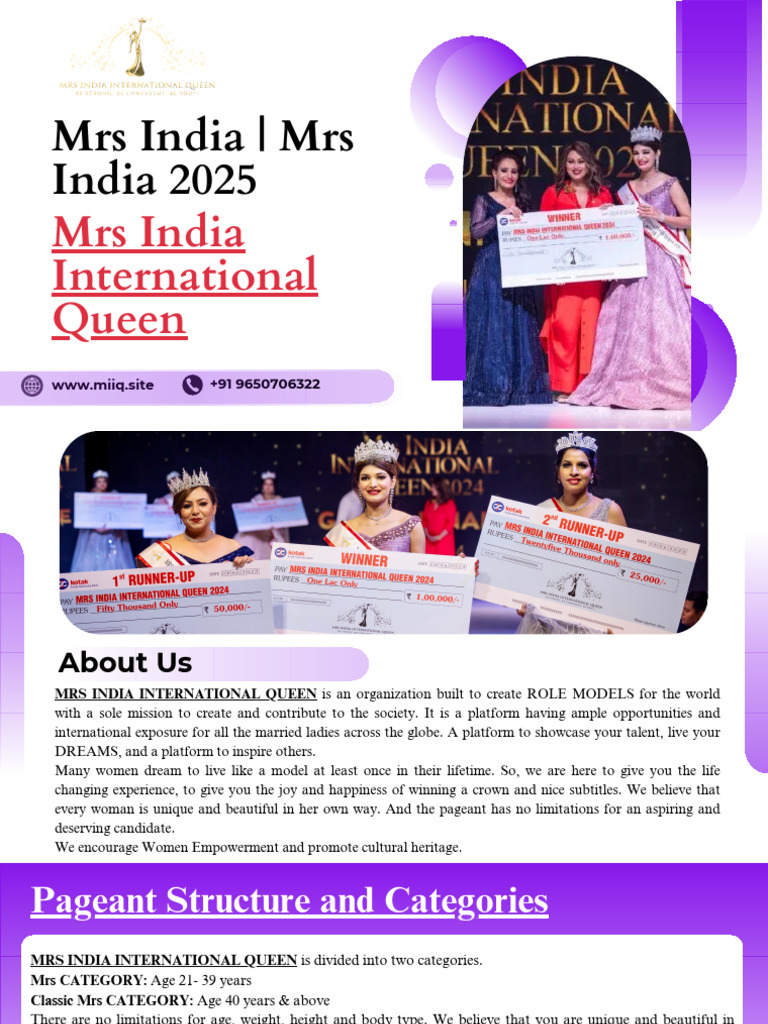 Mrs India 2025 - Biggest Beauty Pageant For Married Women - Mrs India ...
