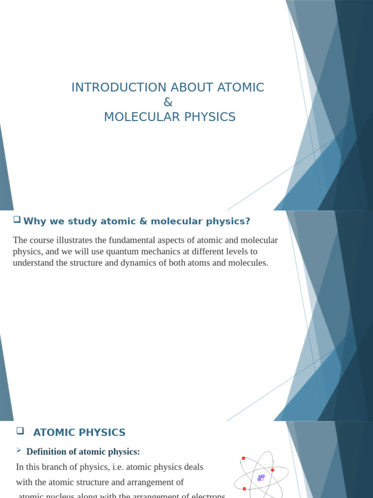 Atomic and Molecular Physics | PDF | Neutron | Atoms