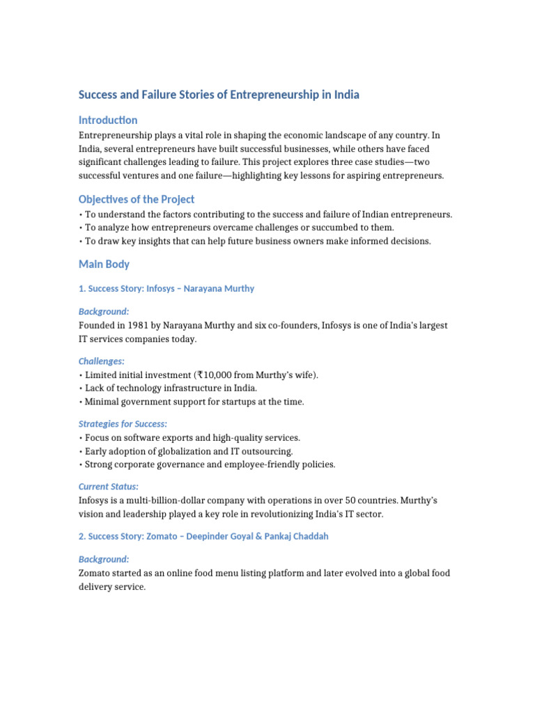 Entrepreneurship Project | PDF | Entrepreneurship | Startup Company