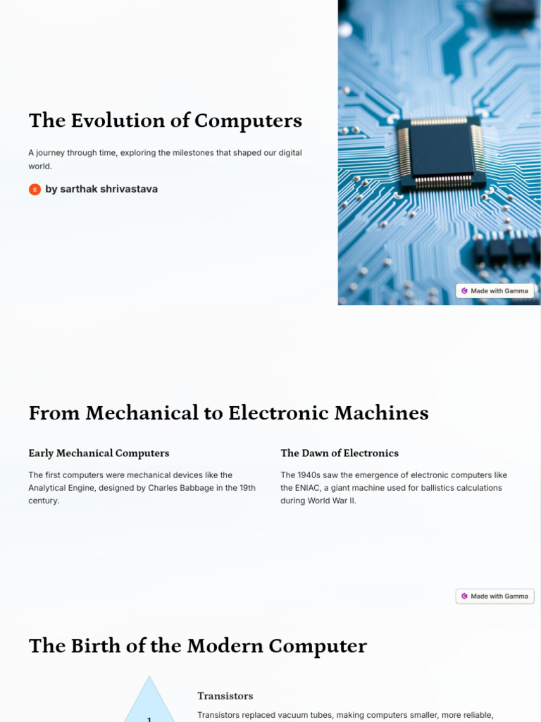 Milestones in Computer Evolution | PDF | Personal Computers | Integrated Circuit