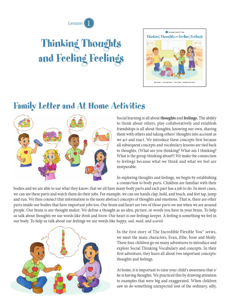 Lesson 1 - Thinking Thoughts and Feeling Feelings | PDF | Thought | Feeling