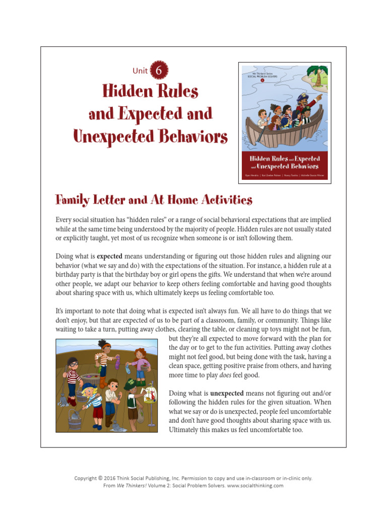 Vol 2 Unit 6 Family Letter | PDF | Thought | Feeling