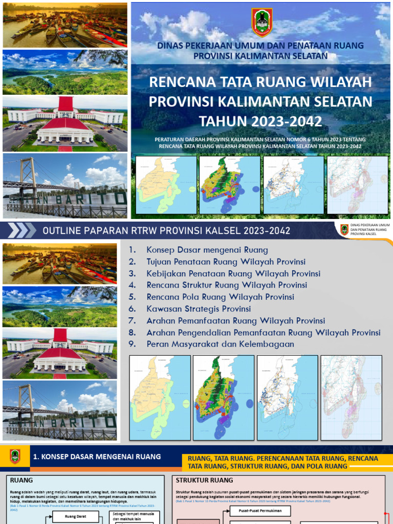 RTRW Provinsi Kalimantan Selatan Tahun 2023-2042 Final | PDF