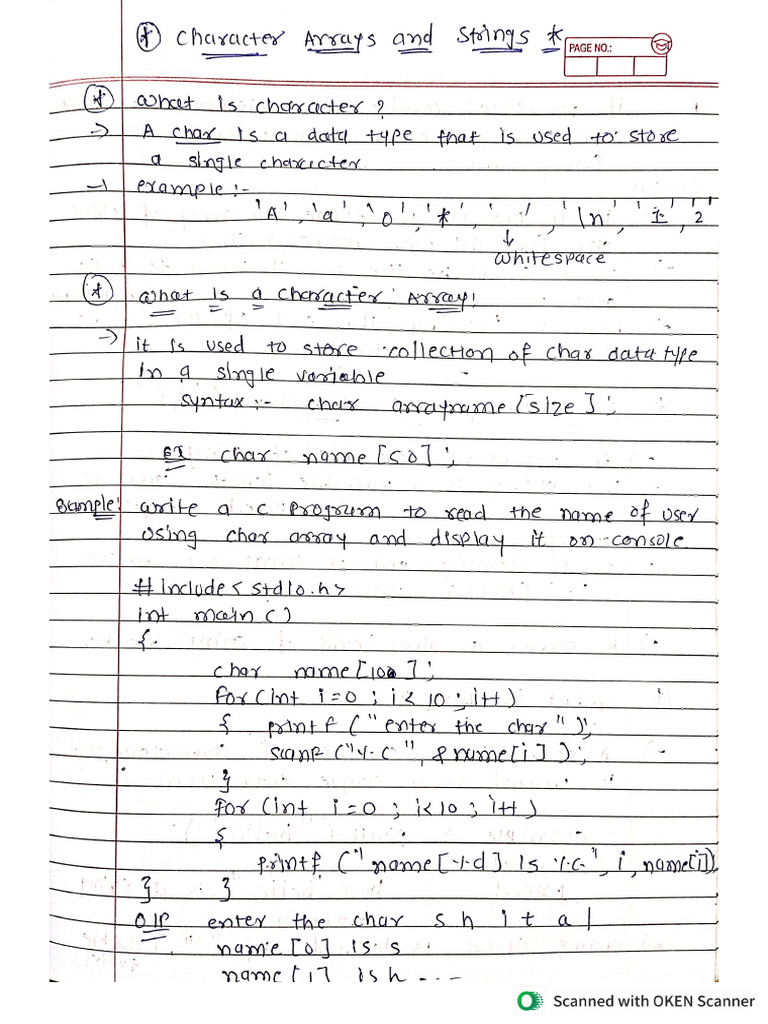 Weerk-5 Char Array and String | PDF