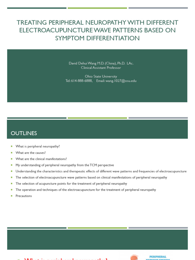 Treating Peripheral Neuropathy With Different Electroacupuncture Wave ...