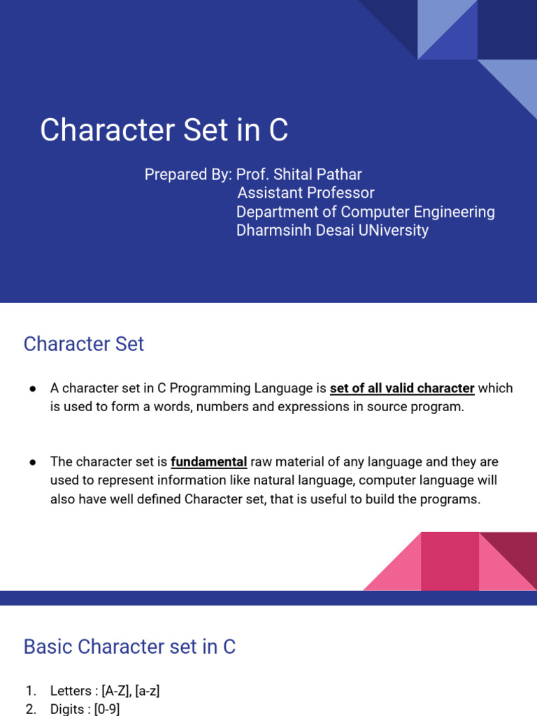 Week 1 Character Set in C | PDF | Character Encoding | Software Development