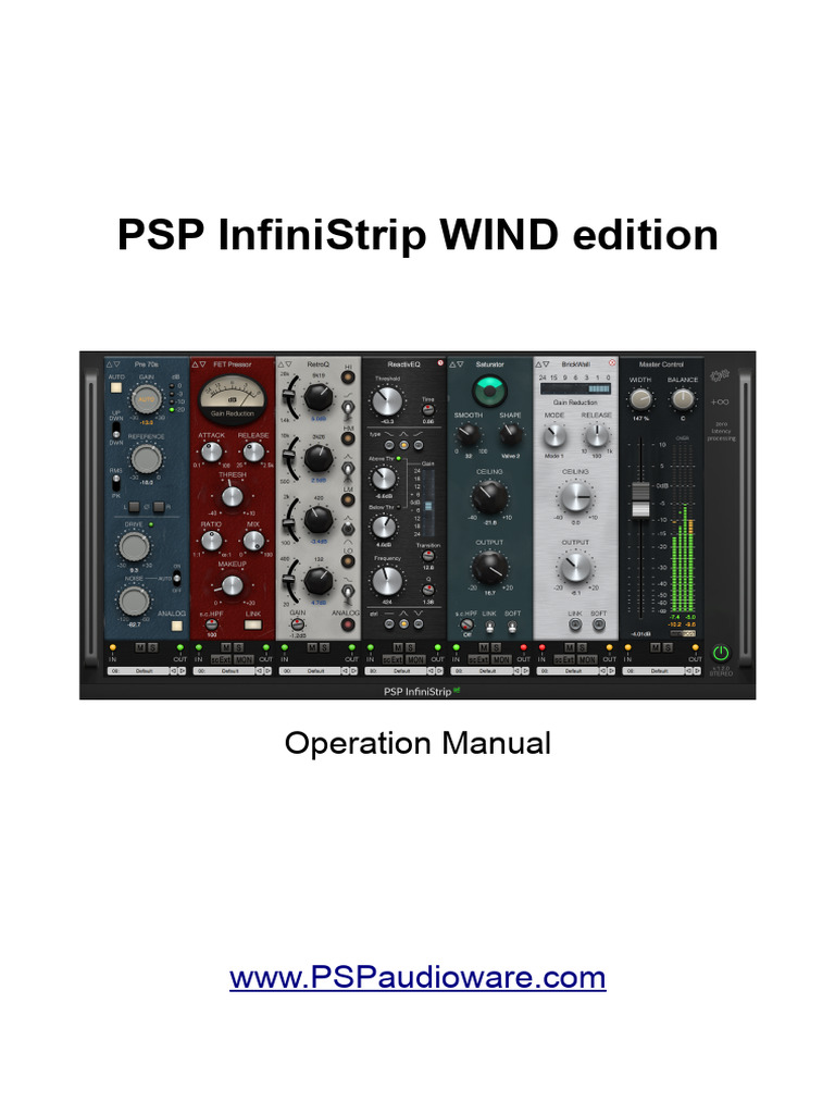 PSP InfiniStrip Operation Manual | PDF | Equalization (Audio) | Signal To Noise Ratio