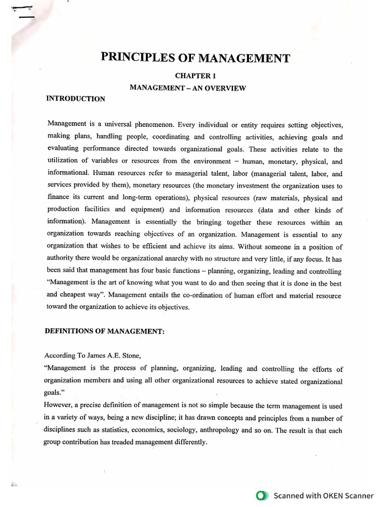 POM - Chapter 1 | PDF