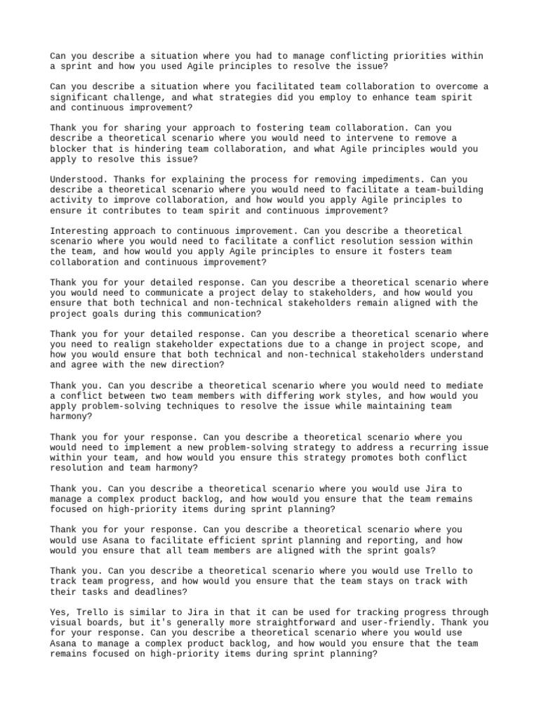 Scrum Master Interview Questions | PDF | Agile Software Development | Scrum (Software Development)