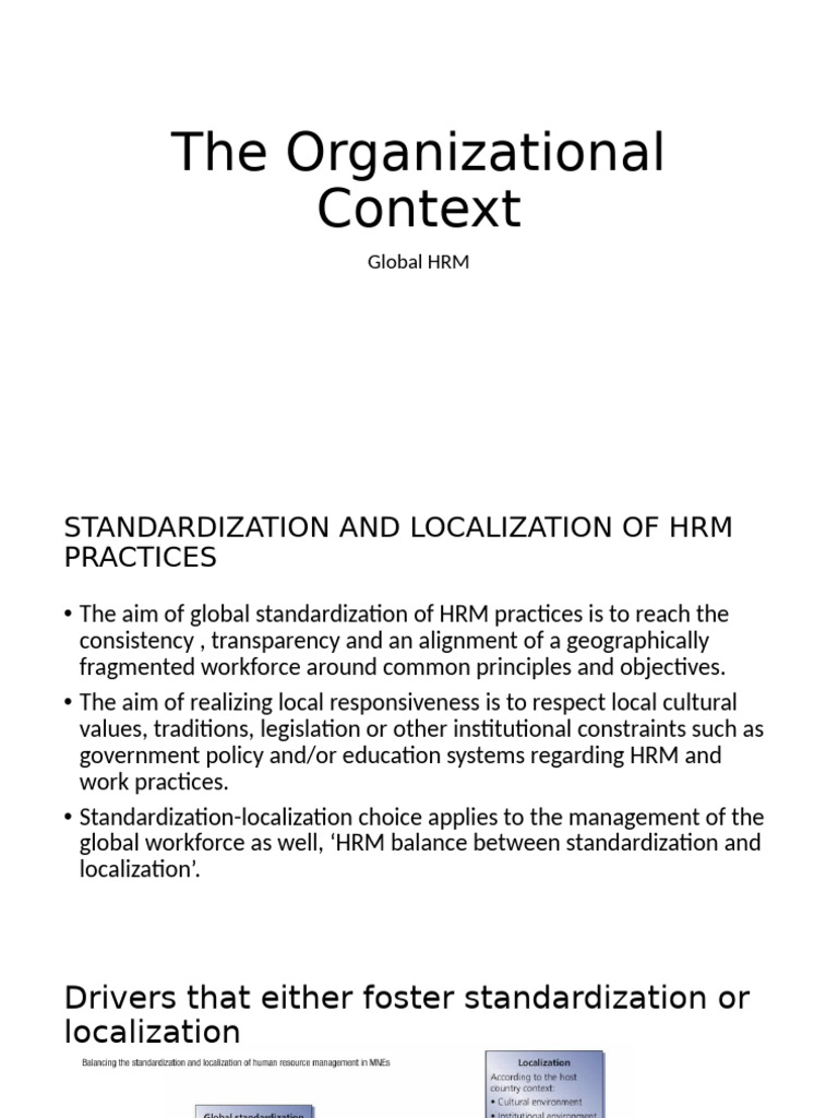 3 - Organizational Context | PDF | Human Resource Management ...