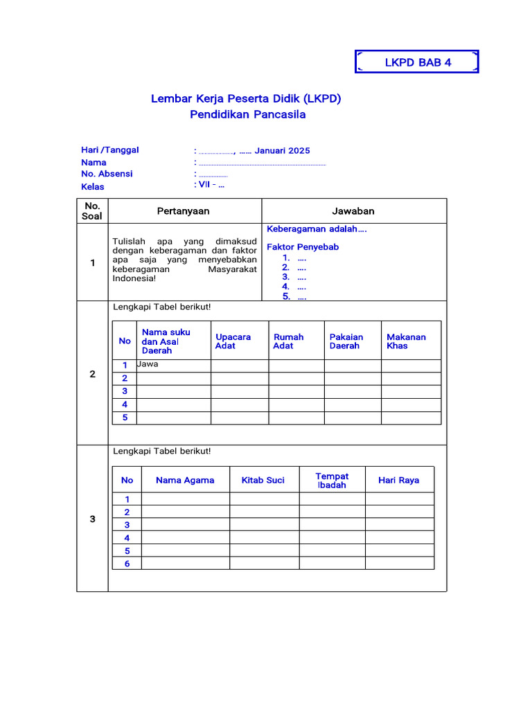 LKPD Mandiri BAB 4 - Part 1 | PDF