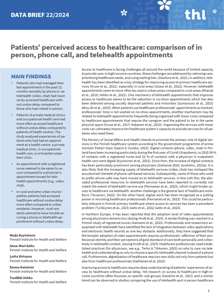 DATA-BRIEF-22-2024 | PDF | Health Care | Health Professional