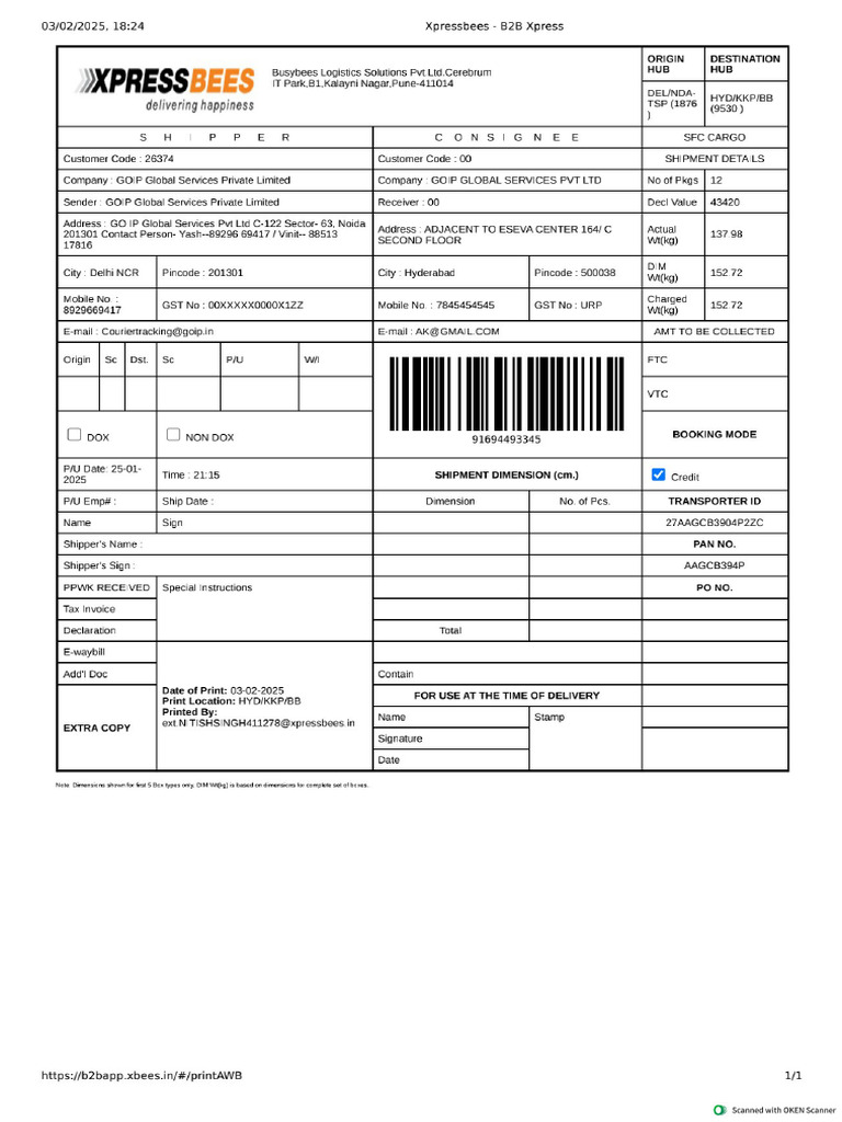 Xpressbees - B2B Xpress | PDF