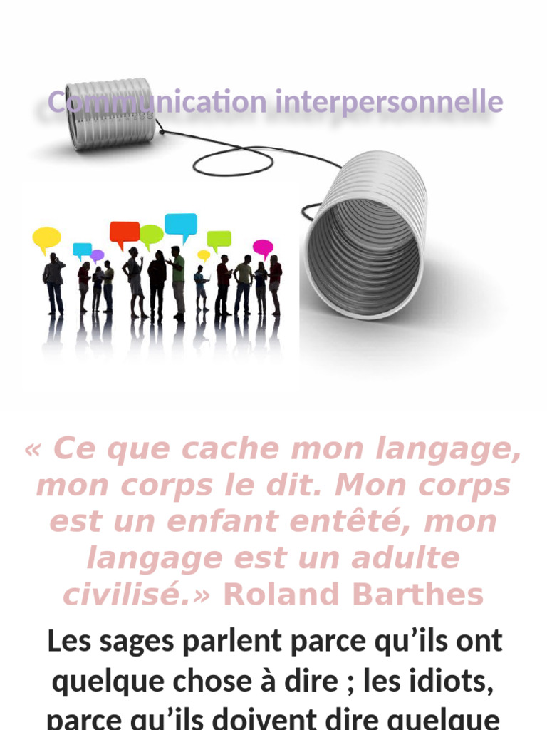 Communication Interpersonnelle | PDF | la communication | Intelligence artificielle