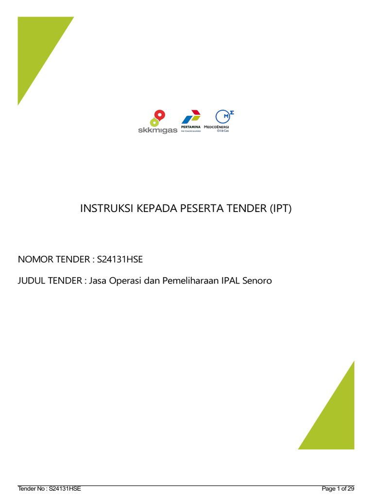 Ipt Panitia Tender S24131hse | PDF