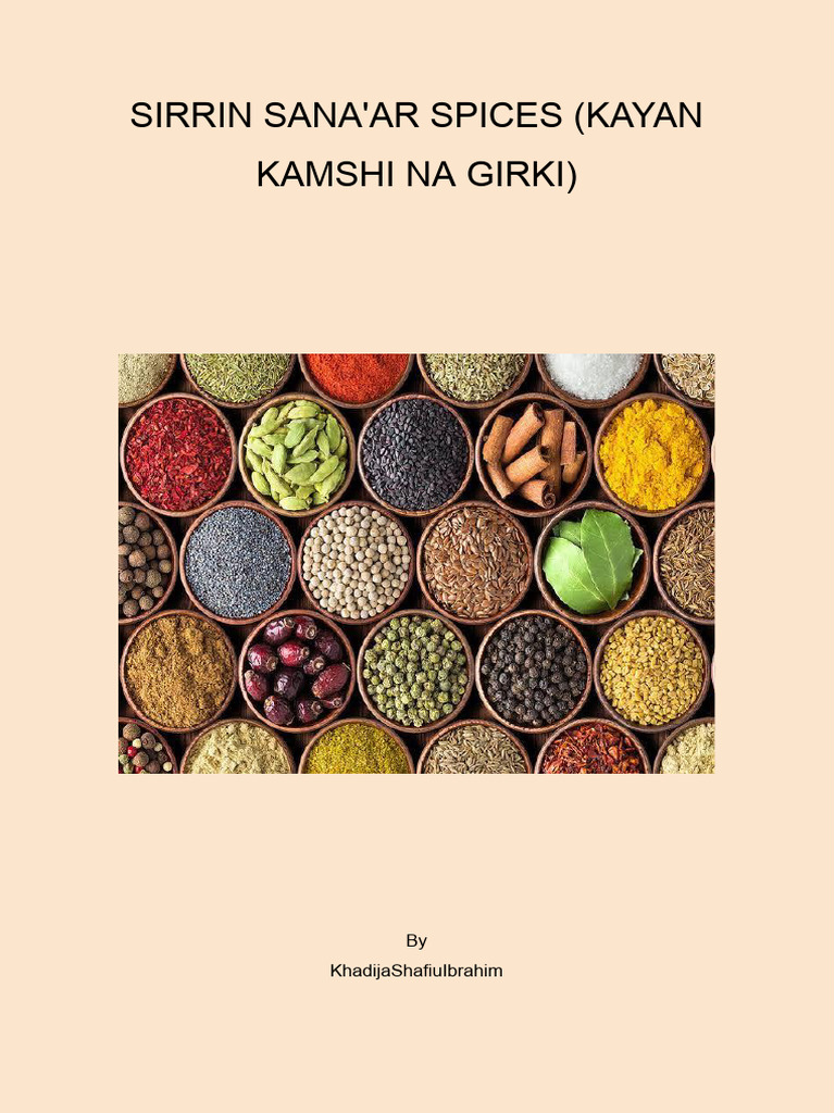 Sirrin Sana'ar Spices (Kayan Kamshi Na Girki) - 1 | PDF