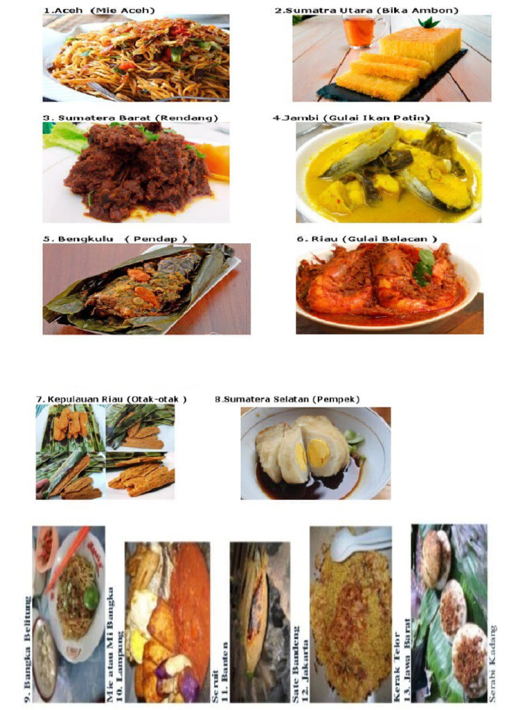 Makanan Khas Indonesia | PDF