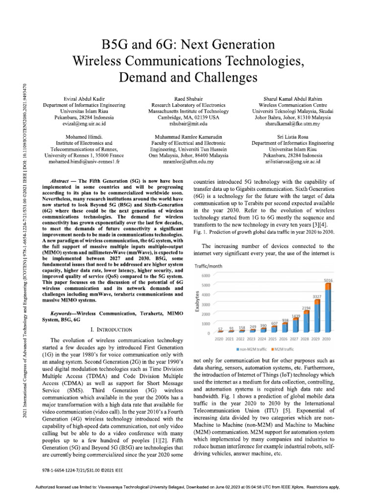 B5G and 6G Next Generation | PDF