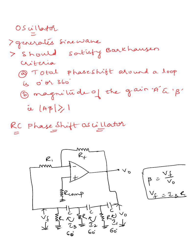 RC Phase Shift Oscillator | PDF