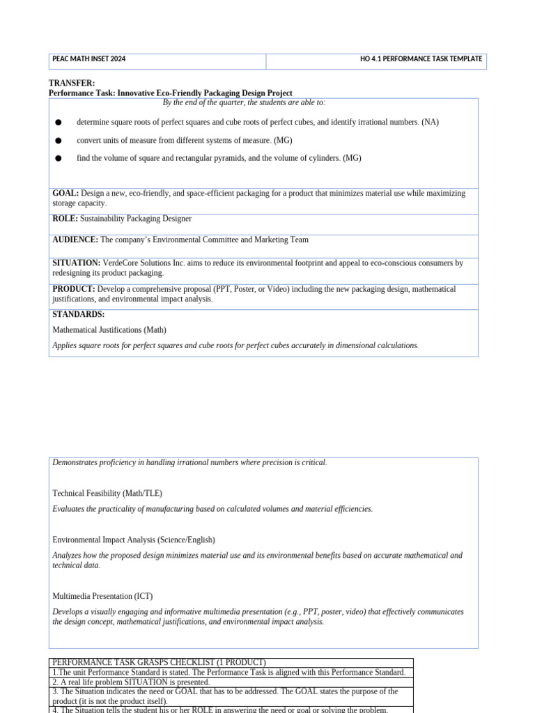 (MathRegA - Group 3) MATH - 4.1 - Performance Task Template - 113841 ...