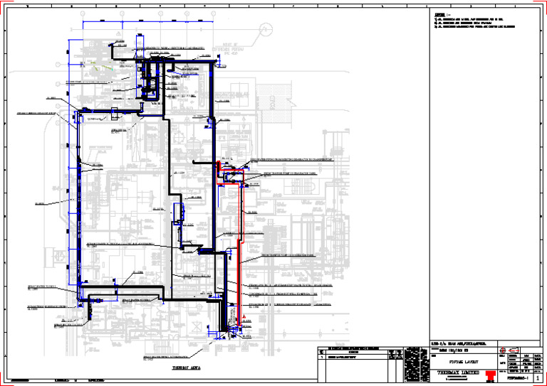 Pzzf29db02-1 Piping Layout Turbine Area (Sheet 5 of 6) - Model | PDF