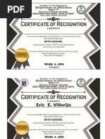 Matatag Certificate With Honors | PDF