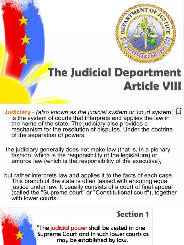 Article 8 - Section 1-2-3 Consti 1 Report | PDF