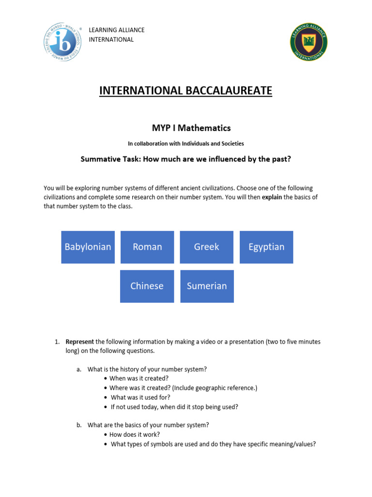 MYP 1 Summative 2023-24 | PDF | Numbers | Information