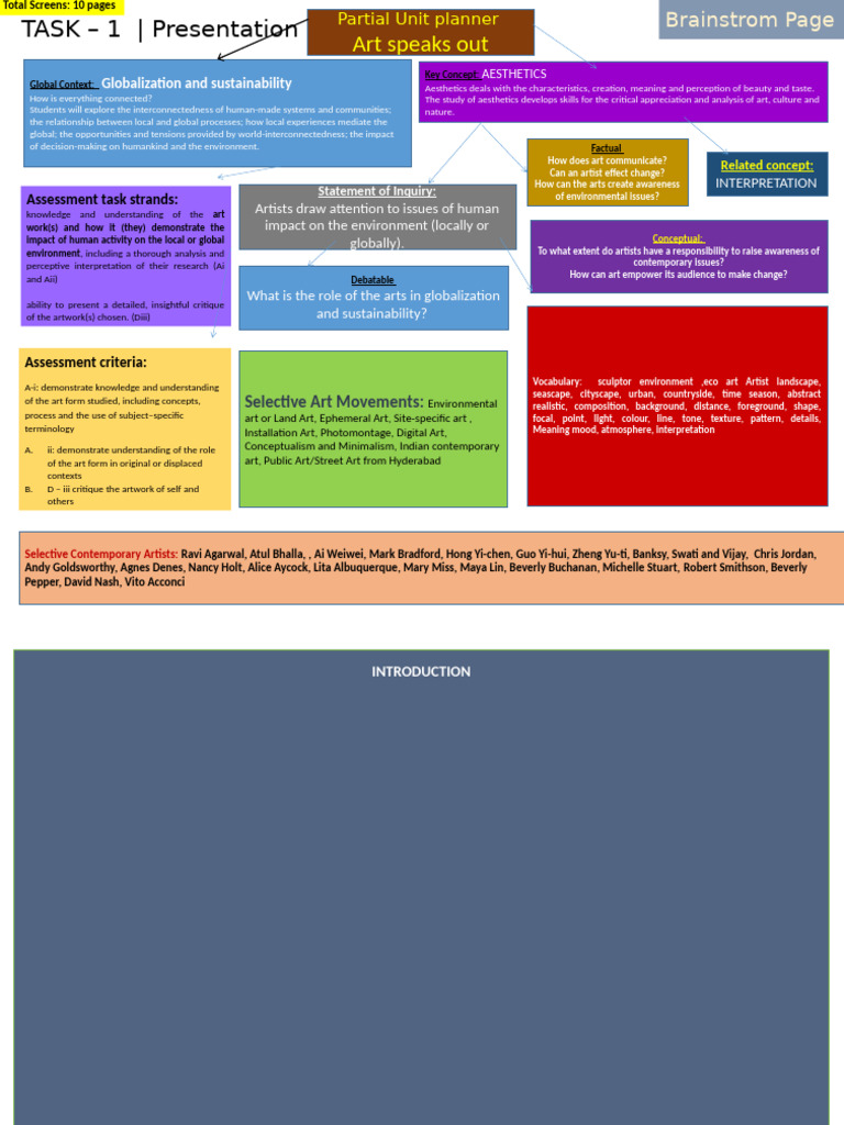 Ib Myp e Portfolio Visual Arts | PDF | Composition (Visual Arts ...