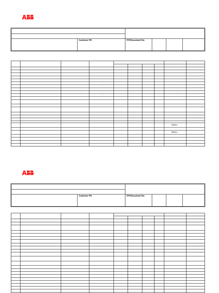 ITP-Template (Sent On 15-Nov-2024) | PDF | Equipment | Electromagnetism