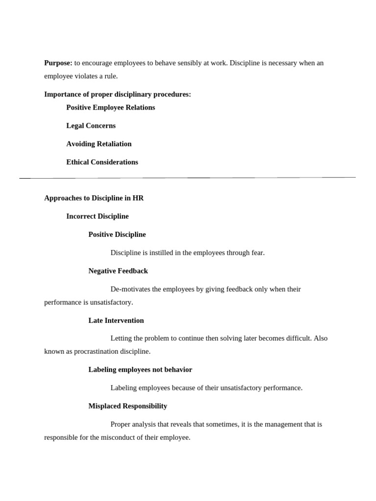 Effective Workplace Discipline Strategies | PDF