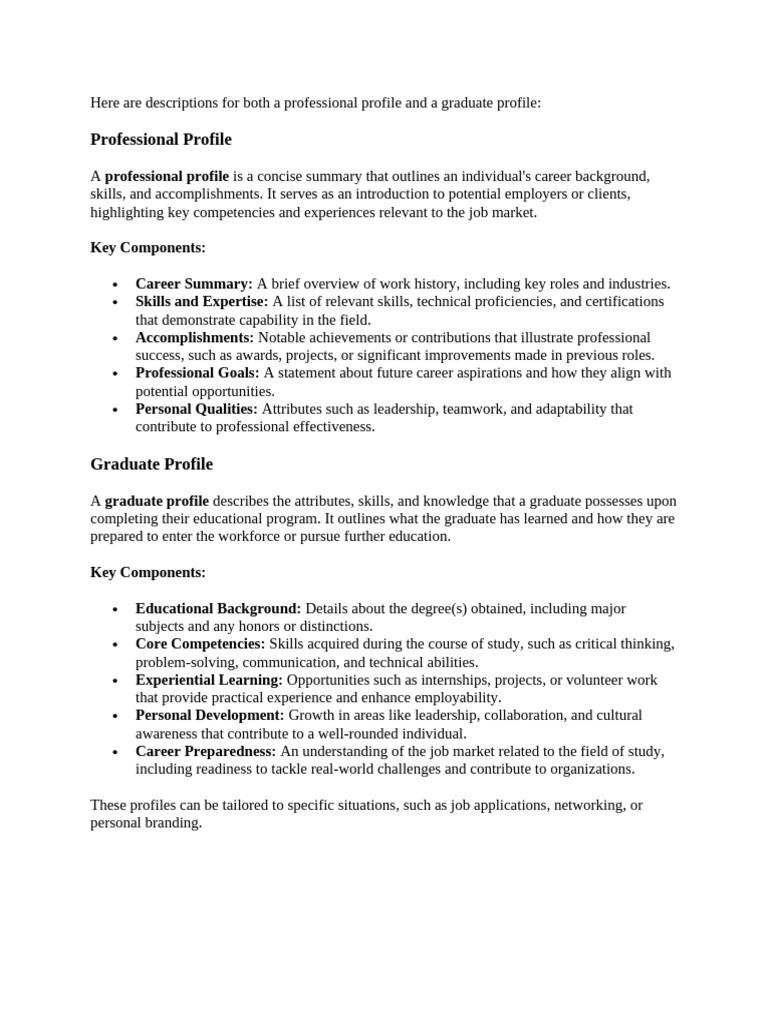 Program and Professional Profile | PDF | Curriculum | Instructional Design