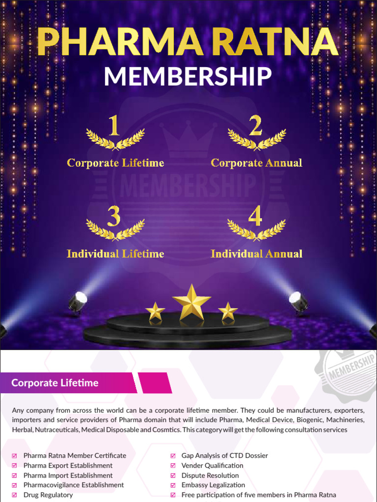 Membership & Sponsorship of Pharma Ratna Universe Award | PDF ...