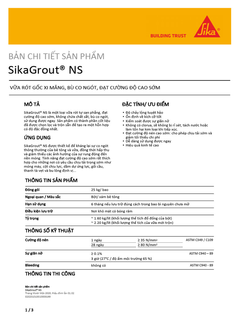 Sikagrout Ns | PDF