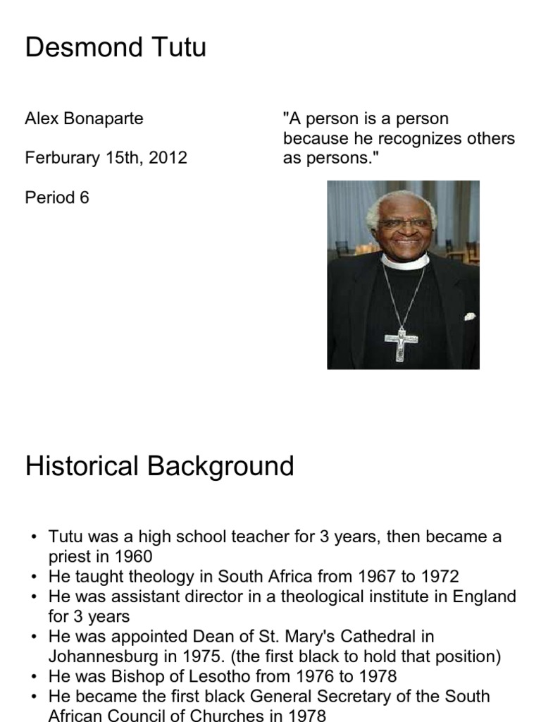 Desmond Tutu | PDF | Social Science