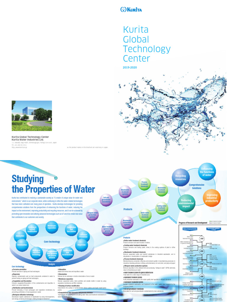 Kurita Global Technology Center | PDF | Water Treatment | Purified Water