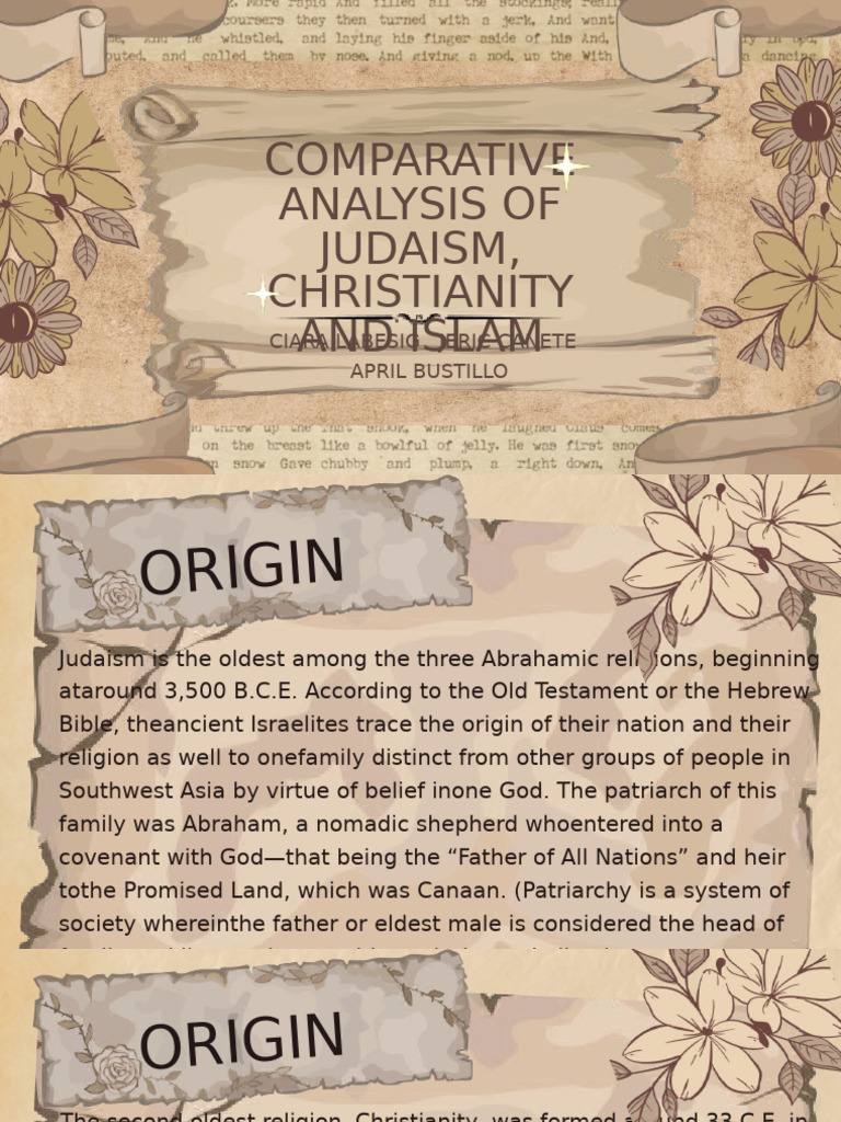 Comparative Analysis of The Three Abrahamic Religions. | PDF ...