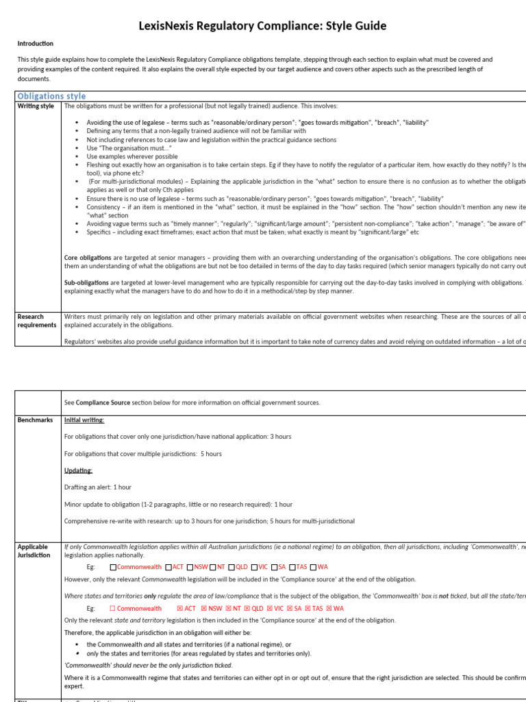 Regulatory Compliance Style Sheet | PDF | Hyperlink | Regulatory Compliance